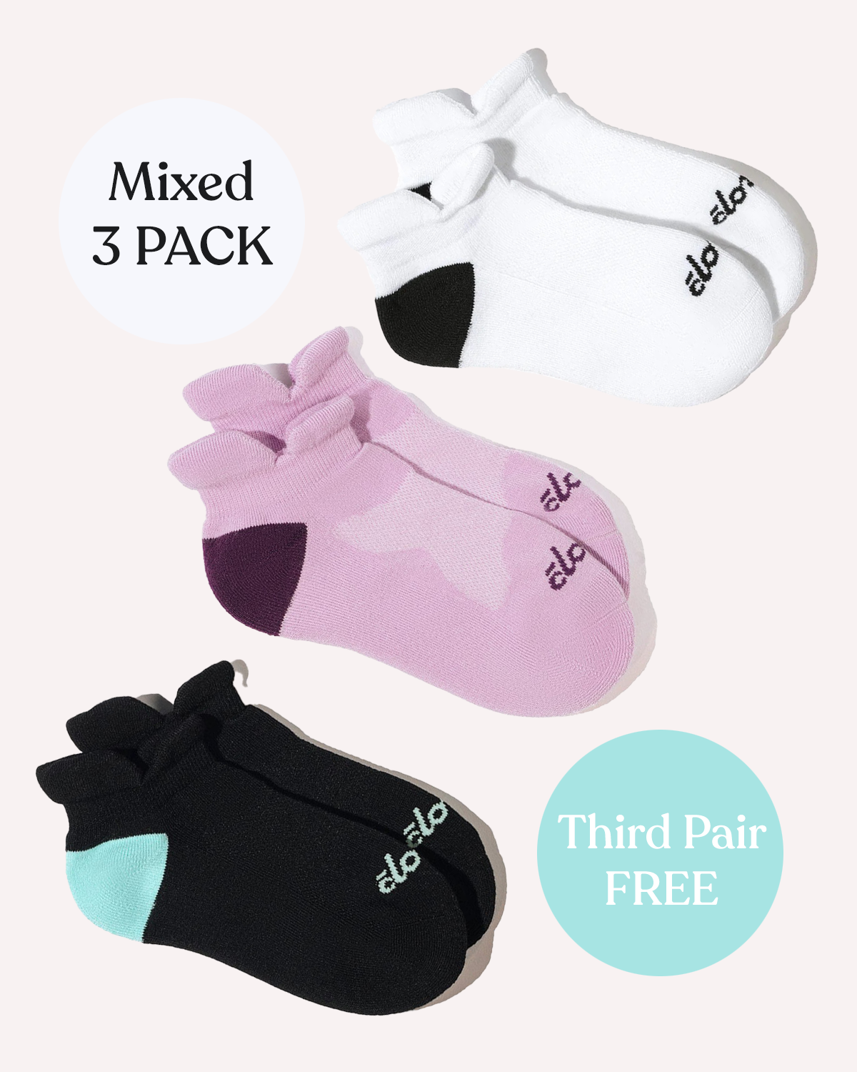 Clove Ankle SOCK (3pk) - Mixed Colours